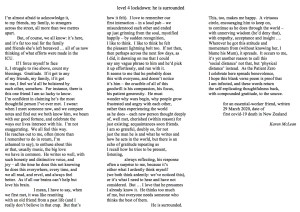 Space for Grace – Sarah Myles & Karen McLean – Love in the Time of COVID